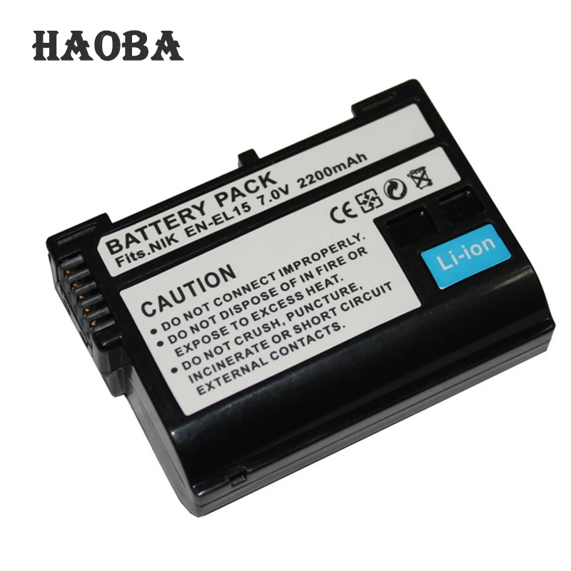 2PCS EN EL15 EL15 Rechargeable Li ion Camera battery For Nikon D7000 ...