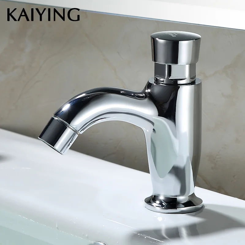 KAIYING-Brass-Time-Delay-Basin-Faucet-Touch-Press-Auto-Self-Closing ...