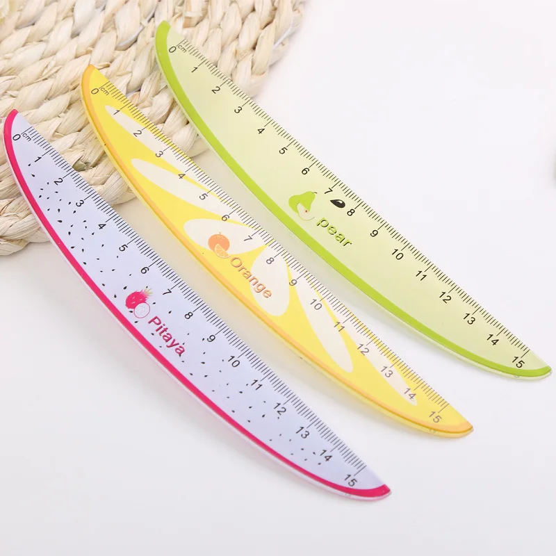 1pc 15cm Cute Rulers Plastic Ruler Creative Fruit Ruler Kids Gift ...
