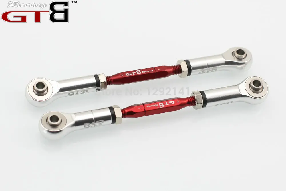 GTBRacing CNC Aluminum Steering Turnbuckle Pull Rod Set for 1/5 RC Car LOSI Desert Buggy DBXL ...