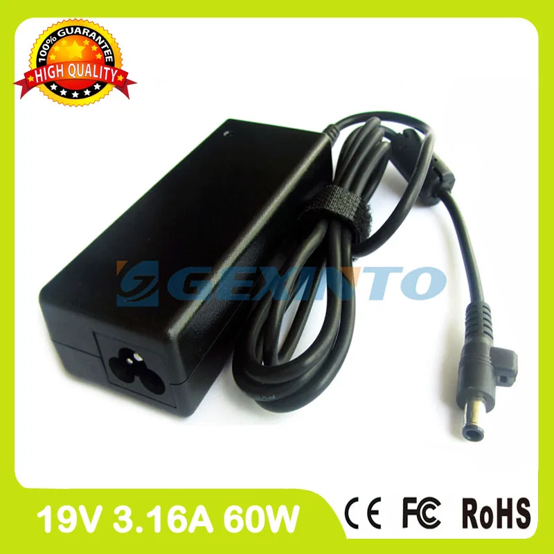 19 v 3.16a 60 w laptop ac power adapter para samsung carregador p210 ...