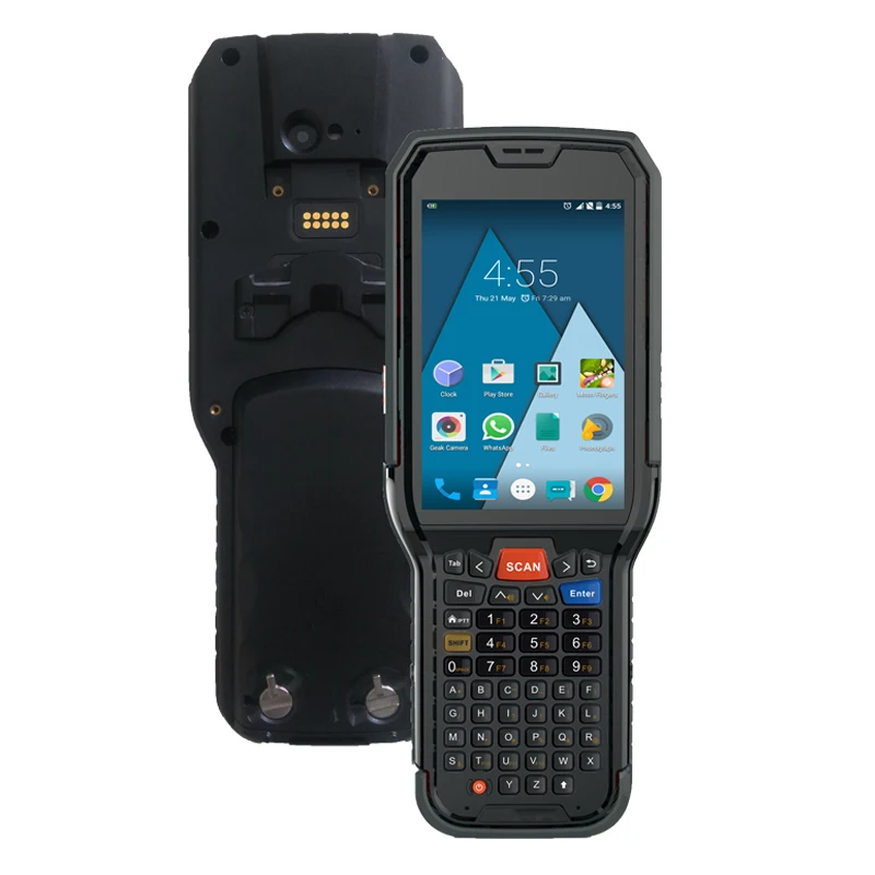 4 Inch Android 2d Barcode Scanner Full Keyboard Handheld Terminal With Gun Sh66 In Industrial 