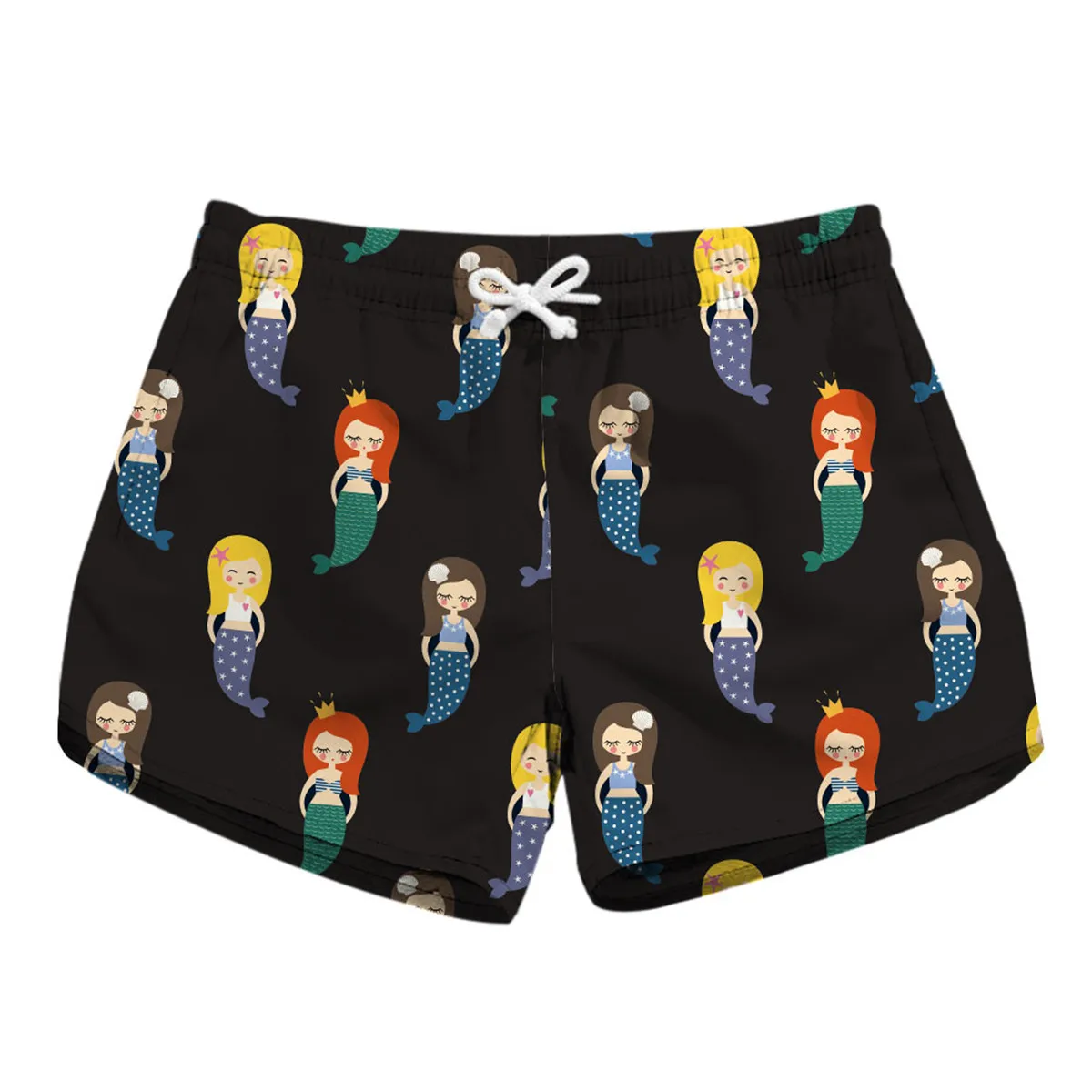 Cute Cartoon Mermaid Princess Shorts Women Shorts Workout Scanties for ...