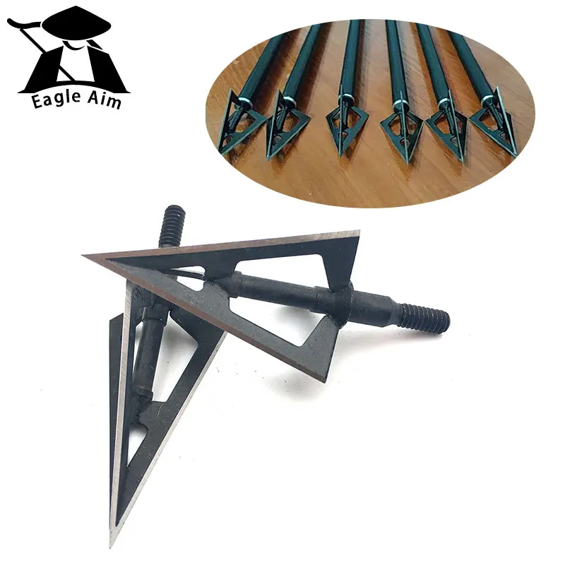 Hunting Archery Bolts 100 Grain Arrowhead Tip Point Telflon Surface ...