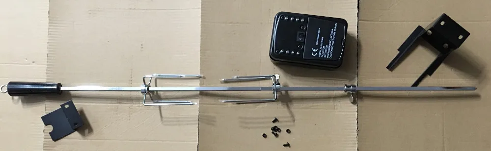 890mm skewers with battery motor and skewer support BBQ spare parts ...