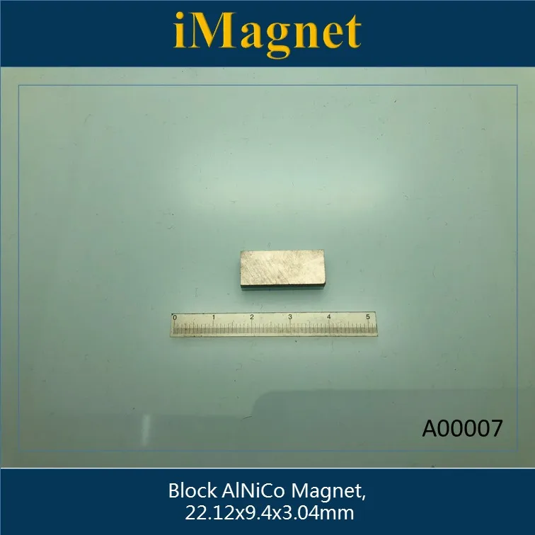 A00007 5 шт/лот блок магнит alnico, 22,12x9,4x3,04 мм, Пользовательские Магнитные стальные ...
