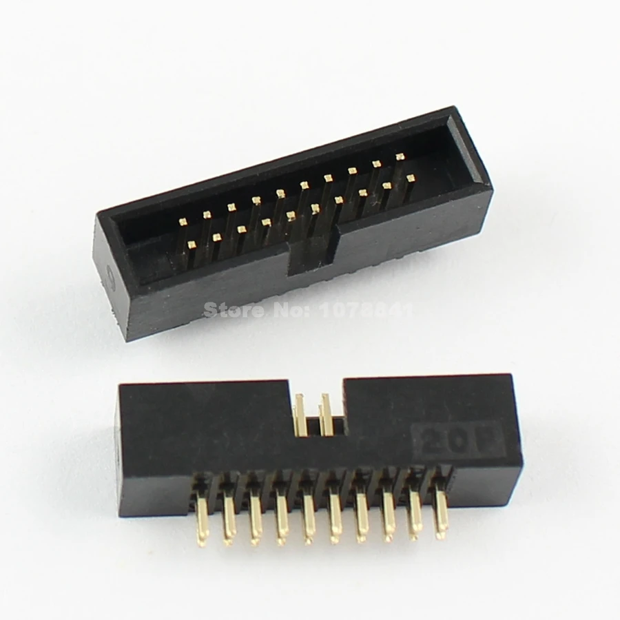 10 개 1.27mm 2x10 핀 20 핀 DIP Male Shrouded PCB Box 헤더 IDC 커넥터|connector idc|connector 20connector ...