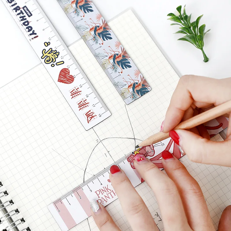 Magnet Flamingo Ruler Cute 18cm Bendable Measuring Straight Rulers ...