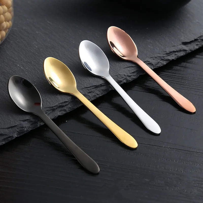 Aliexpress.com : Buy 1pc Titanium Plating Stainless Steel Coffee Spoon ...