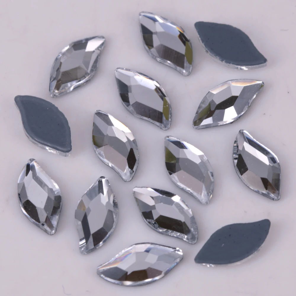 Free Shipping! High Quality 4x8mm Diamond Leaf Hotfix Rhinestones ...