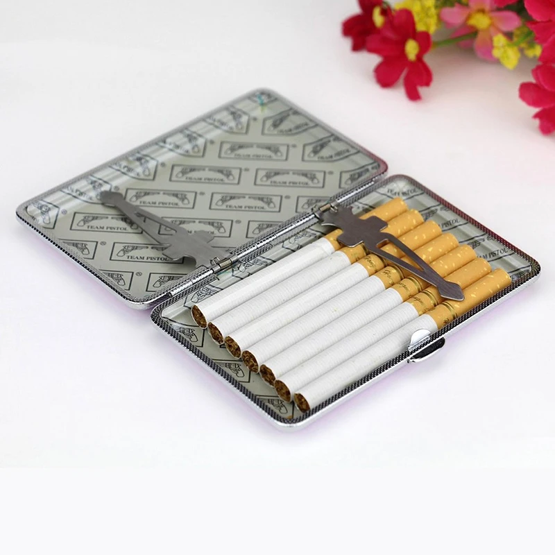 New Cigarette Case 7 Colors Cigarette Box Solid Color Leather Case 11cm ...