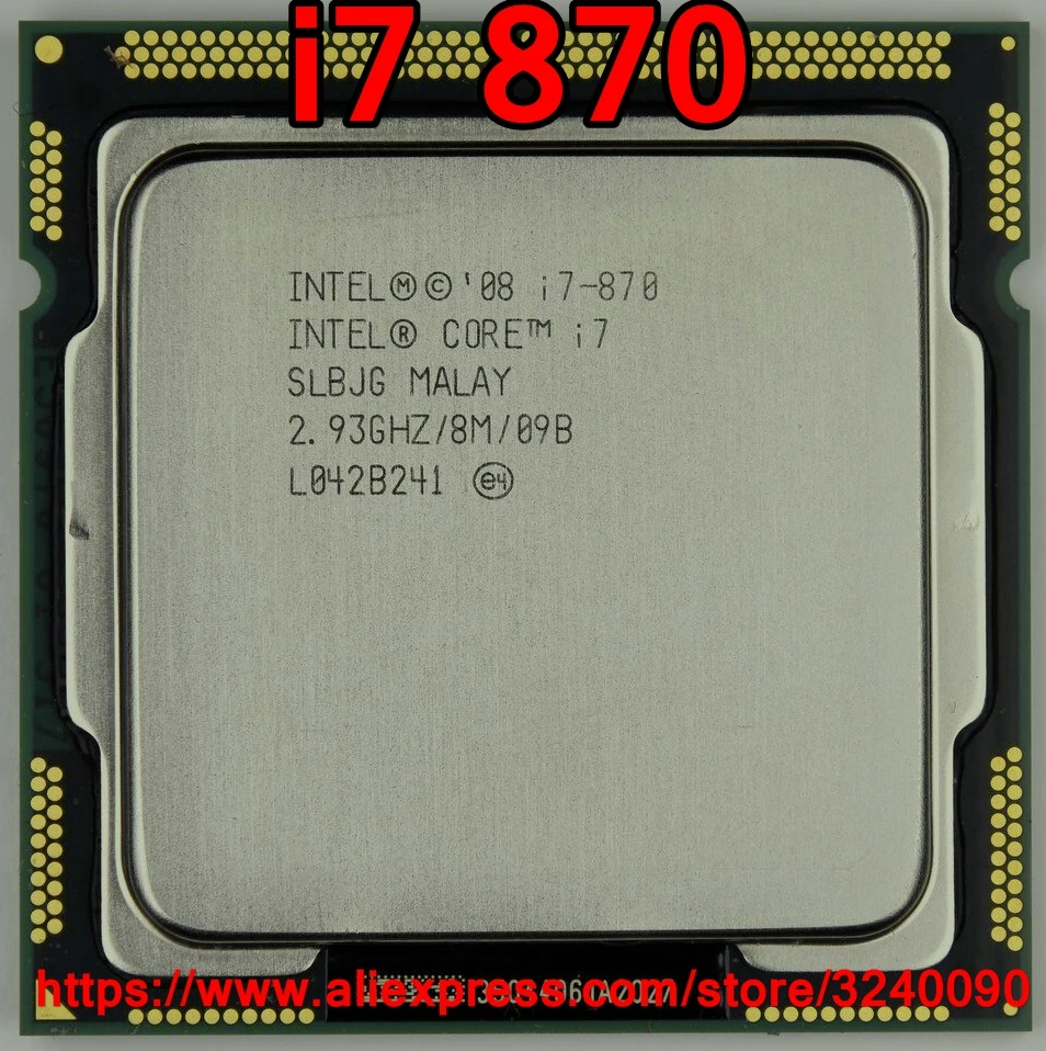 Original Intel Core i7 870 Quad Core 2.93GHz LGA1156 8M Cache 95W i7 ...