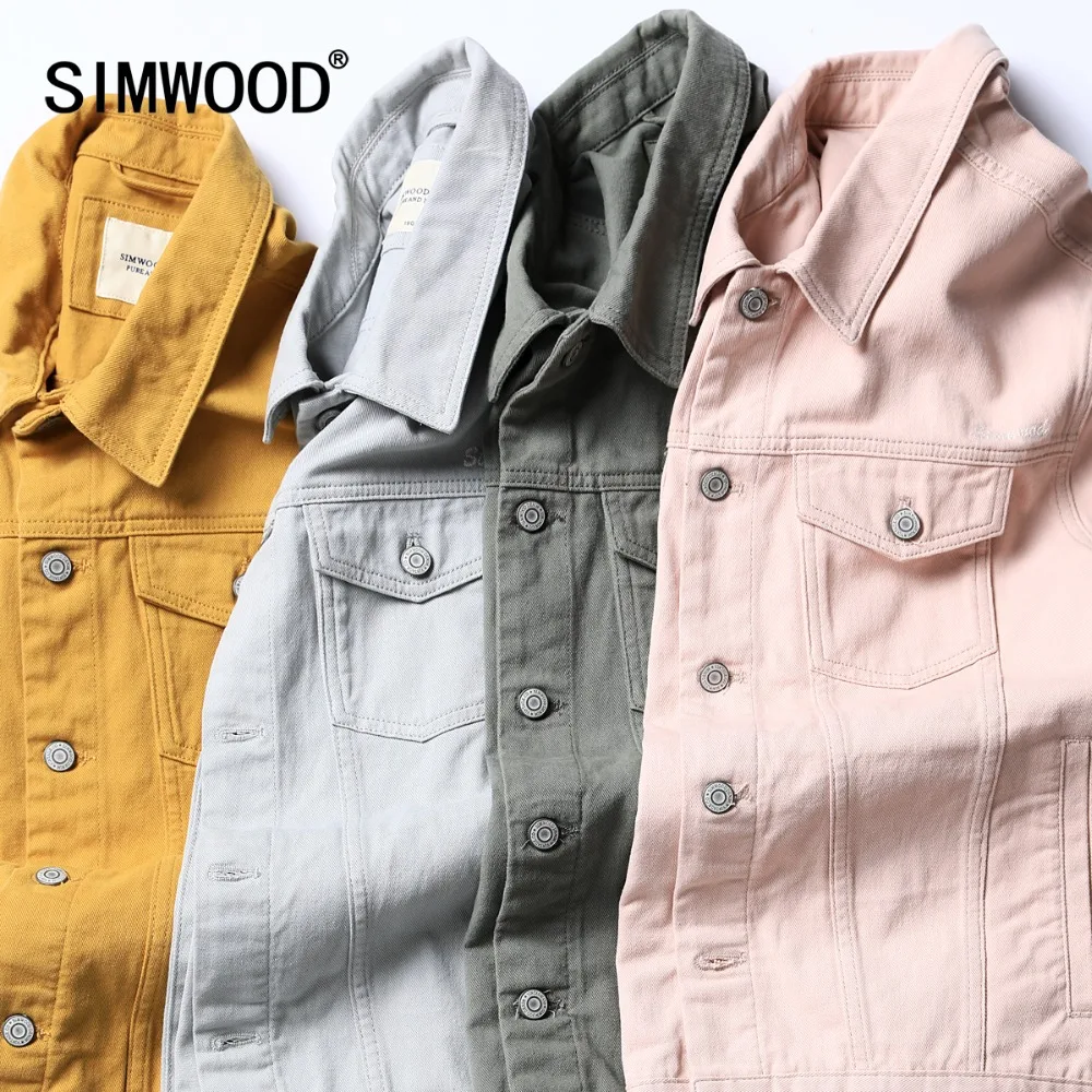 Aliexpress.com : Buy SIMWOOD Denim Jacket Men Fashion 100% Cotton ...