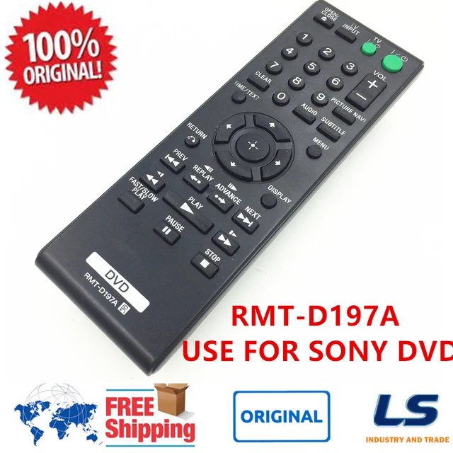 REMOTE CONTROL FOR SONY DVD CD RMT D197A DVP SR110 DVP SR115 DVP SR120 ...