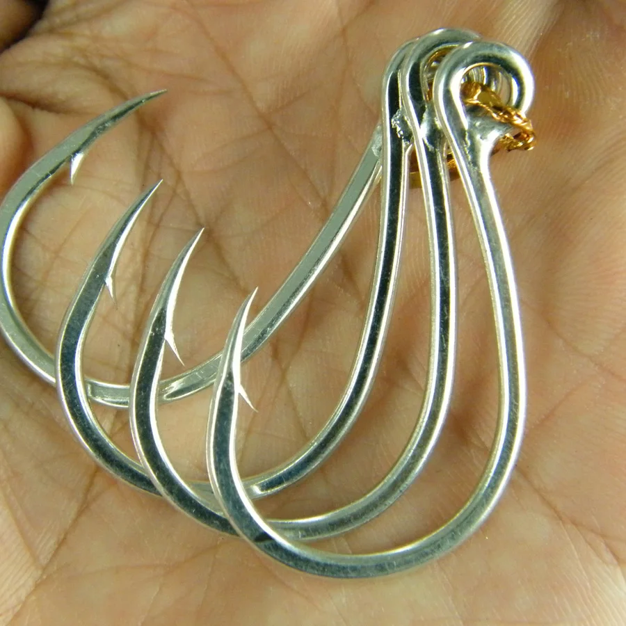 8pcs/lot Saltwater Fishing Hook Big Up Jig Eye Hooks Sea Fishhook 9986 ...