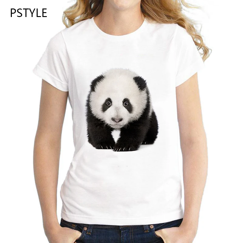 Oringinal PSTYLE Giant Panda T shirt Womens Casual Summer Short Sleeve ...