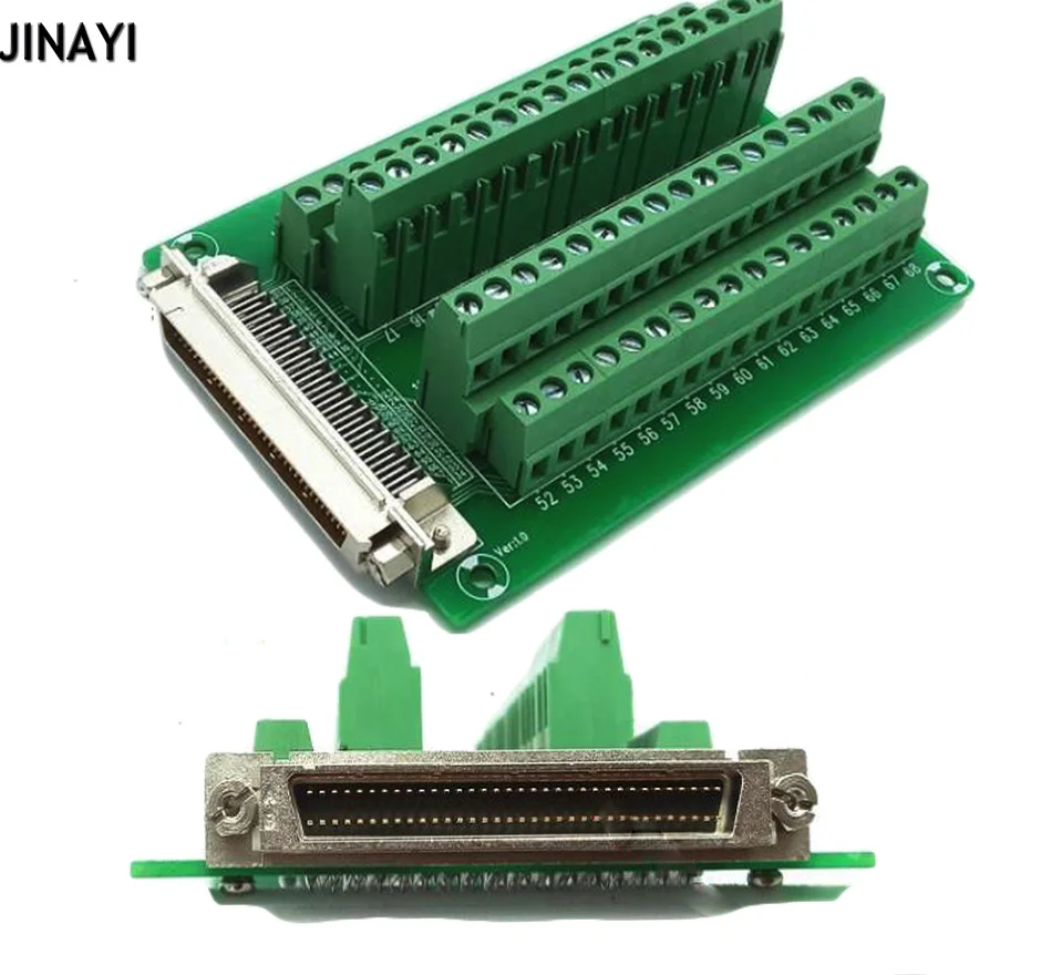 SCSI68 SCSI 68 Pin Block Breakout Terminal PCB Board adaptador conector ...