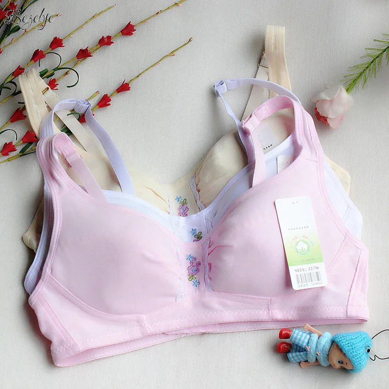 2017 New Fashion Solid Student Training Bra Puberty Girl Underwear ...