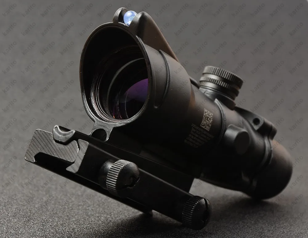 Tactical Trijicon ACOG style green Fiber 4x32 Rifle Scope for picatinny ...
