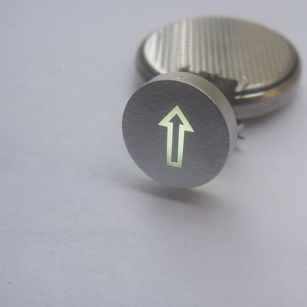 5pcs 10mm White LED Cap Arrow 12V 50mA Momentary Tact Push Button ...