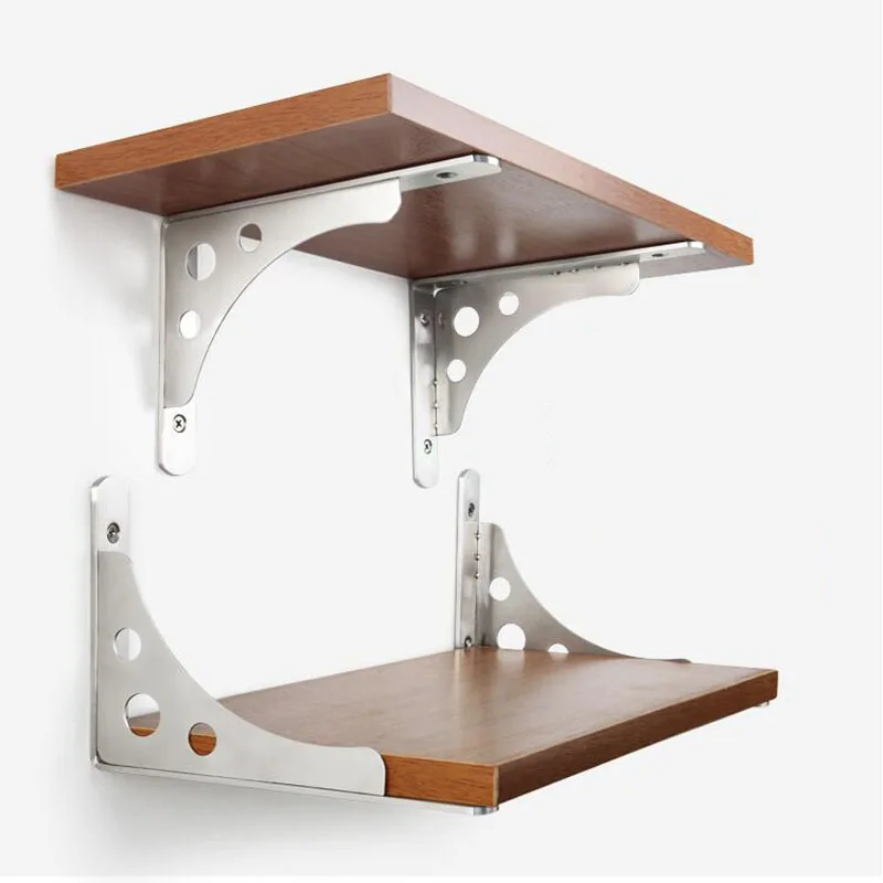 Thick Stainless Steel Triangle Shelf Bracket Universal Up And Down Brackets Load Bearing Rack