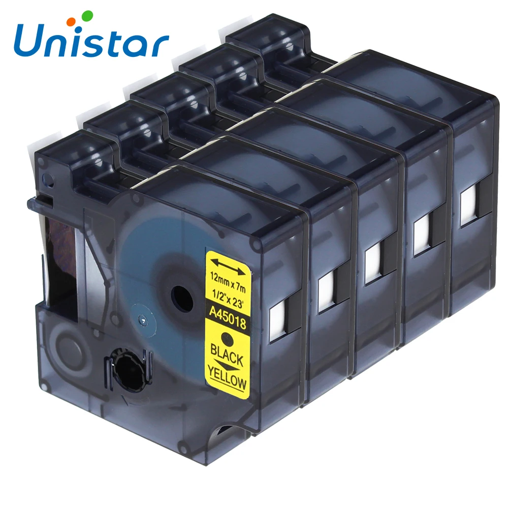 Cintas de etiquetas 45018 compatibles con Dymo D1 LabelManager, 12mm ...