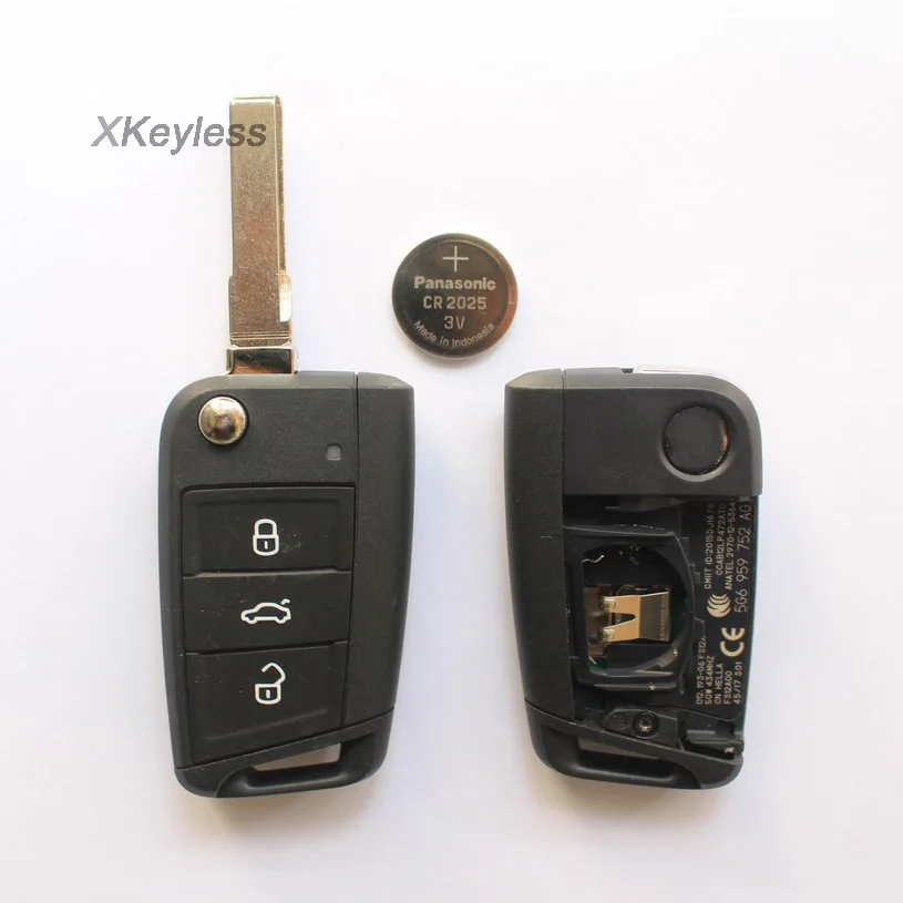 for VW MQB car Golf 7, Lamando, Tiguan, Teramont fob flip remote key ...