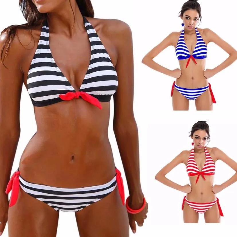 Buy Brazilian Bikini Stripe Bikini Women Plus Size