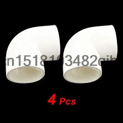 4 Pcs 32mm Dia 90 Angle Degree Elbow PVC Pipe Fittings Adapters ...