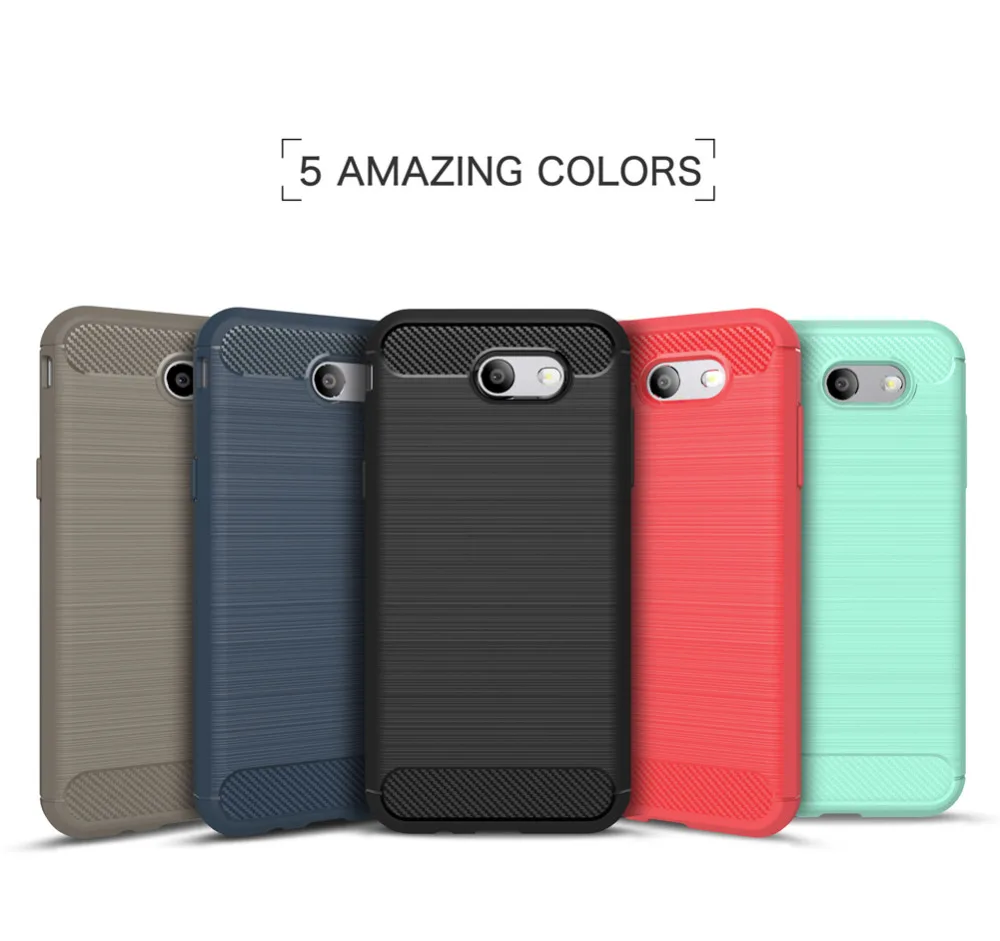 Silicone Case for Samsung Galaxy J3 Prime Phone Case, Carbon Fiber ...