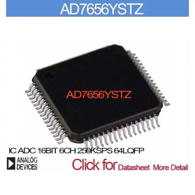 AD7656YSTZ IC ADC 16BIT 6CH 250 KSPS 64 LQFP AD7656YS Inc 7656 AD7656 ...
