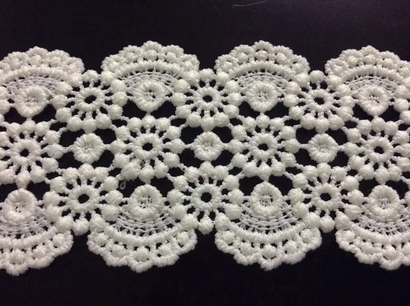 6cm Milk Fibre Motif Embroidery Lace Fringe Trim,soft And Elegant Motif ...