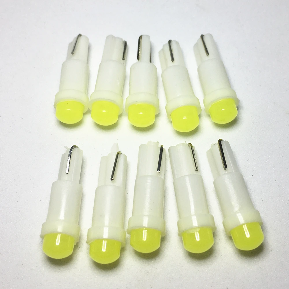 10pcs Car Interior T5 Led 1 SMD Light Ceramic Dashboard Gauge Lamp ...