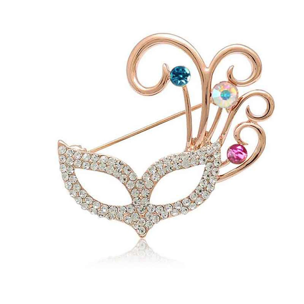 50pcs/lot New fashion beautiful mask pin masquerade party men and women ...