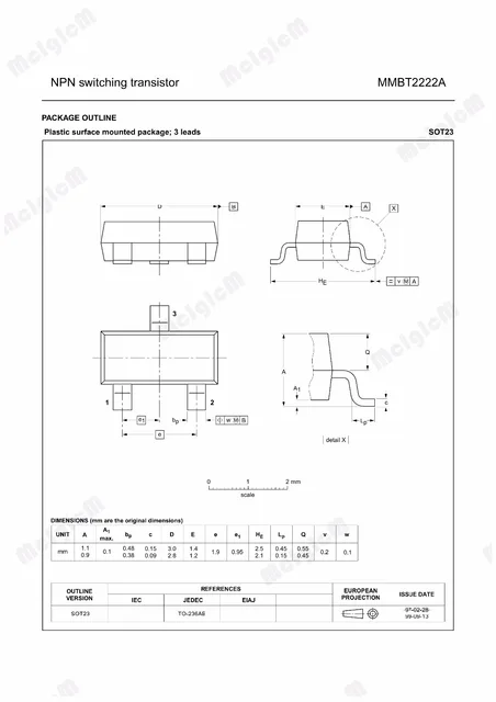 MMBT2222A Transistor Pinout, Datasheet, Features