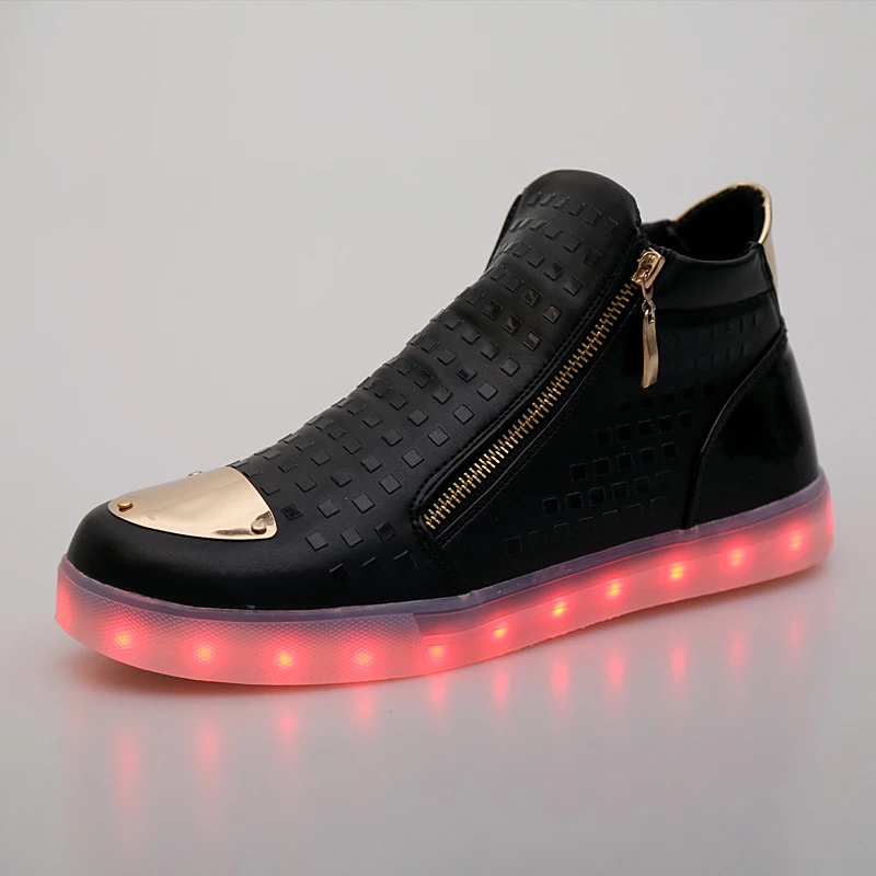 LED shoes high top Luminous Light Up Shoes men tenis led Men Shoes male ...