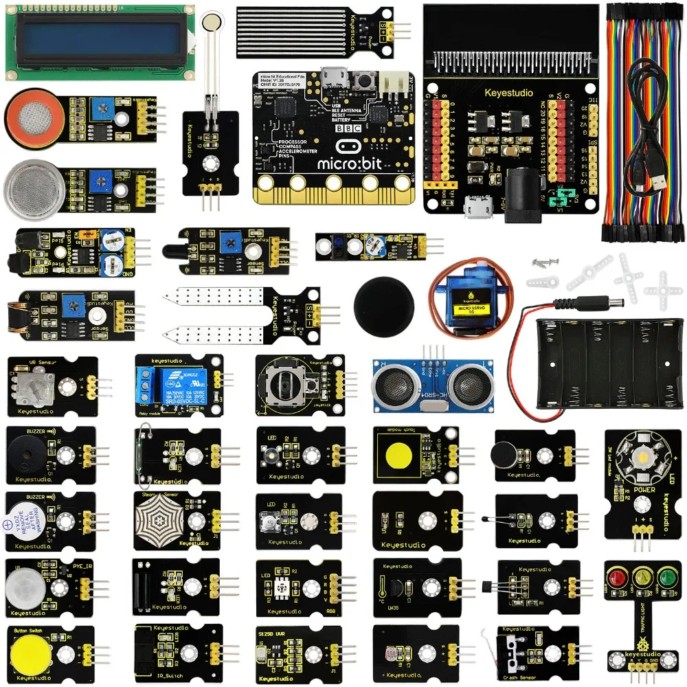 Keyestudio 37 in 1 Sensor Starter Kit With Micro:Bit Board for BBC ...