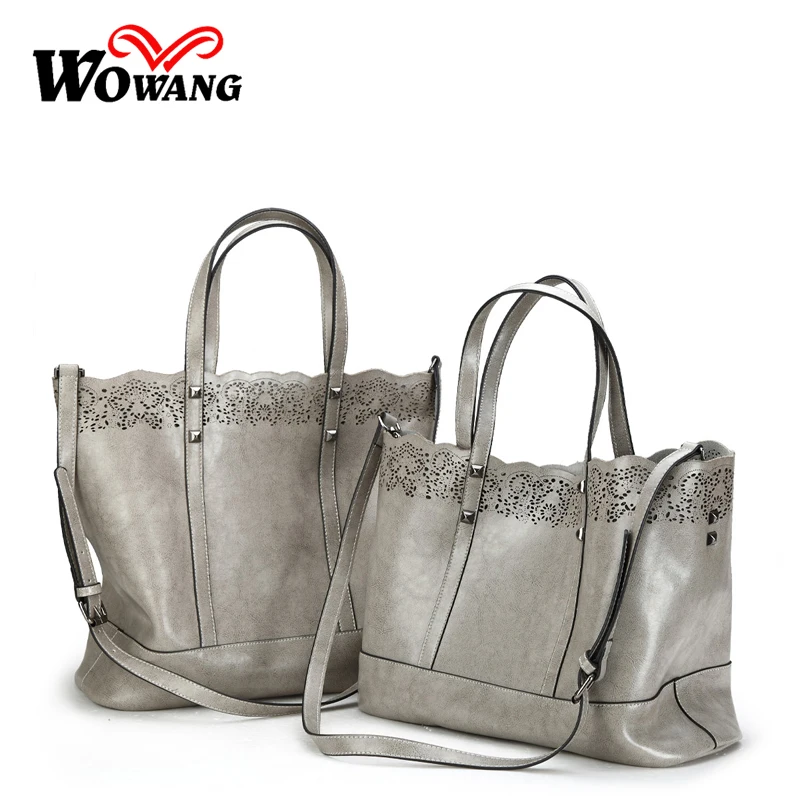 2017 Women Leather Handbag Genuine Leather Bag Large Capacity Shoulder Bag Vintage Tote Bags ...