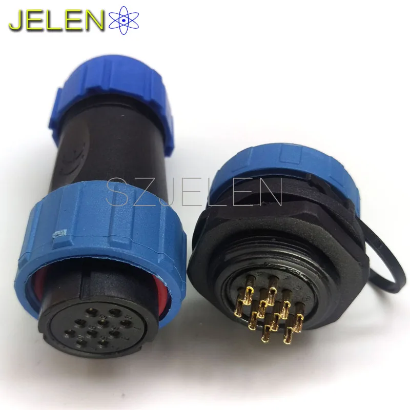 SP2110/S, waterproof connector 10 pin,IP68,Flip the connector plug and ...