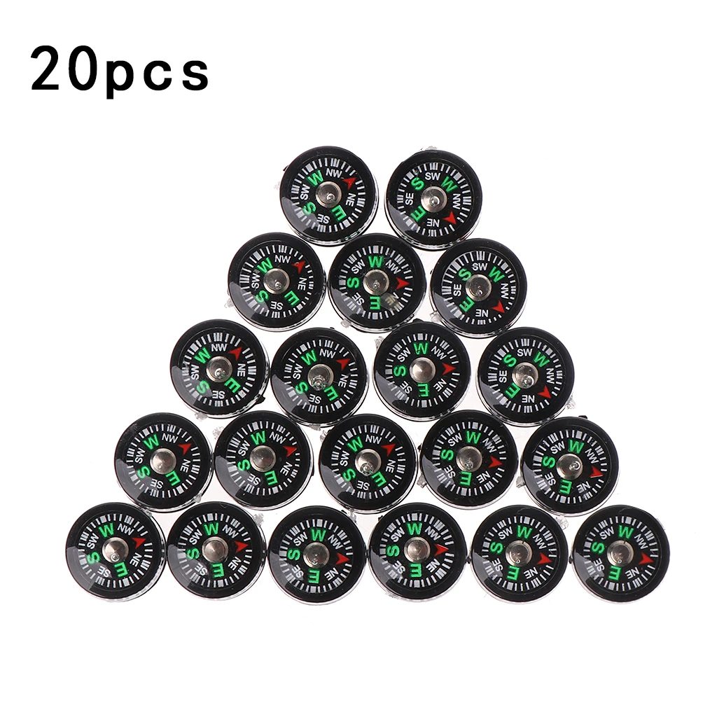 20Pcs 12mm Mini Small Pocket Button Survival Compasses For Hiking ...
