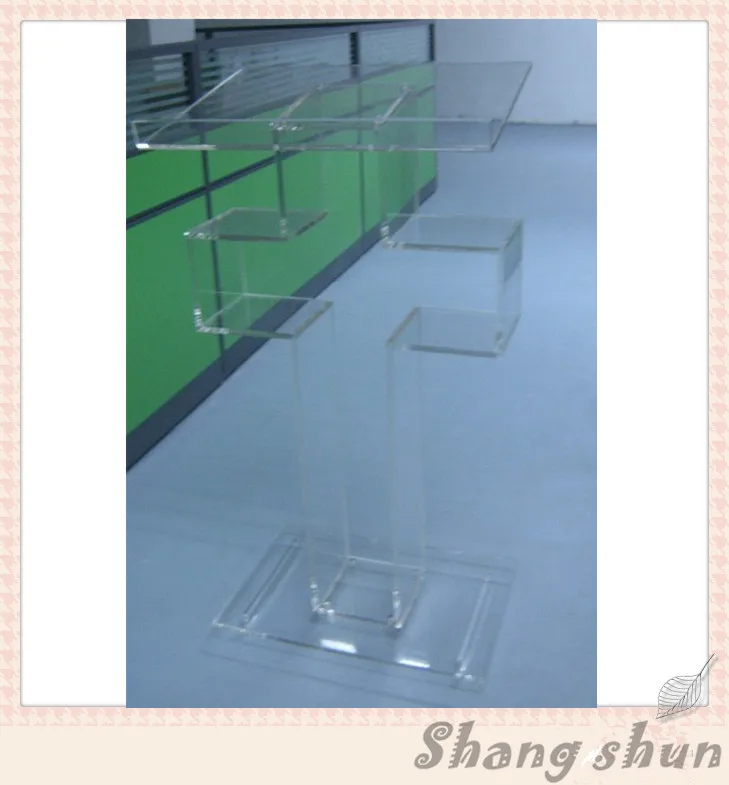 Clear Cross Acrylic Church Pulpit Elegant Clear Acrylic Podium Clear ...