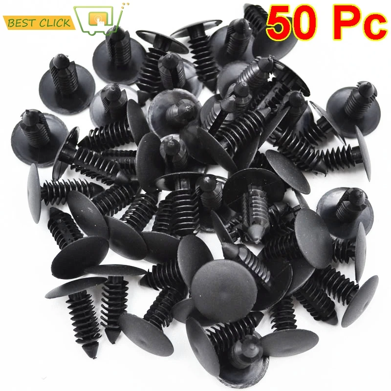 50-8mm-Hole-Car-Plastic-Clips-Bumper-Fender-Fastener-Rivet-Clip ...
