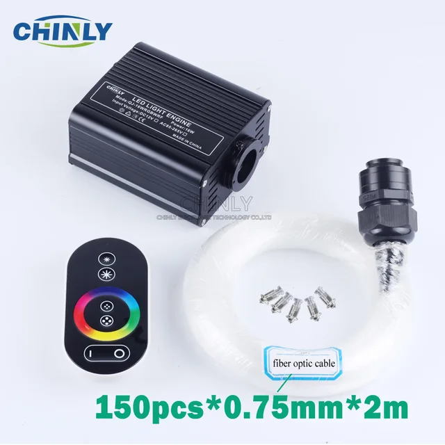16W RGB Fiber Optic Star Light Ceiling Kit LED Lights Engine RF Touch ...