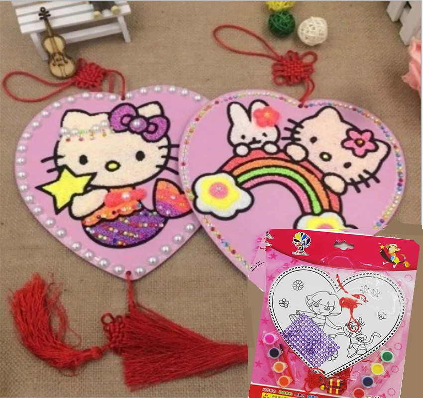 Creative Children Drawing Toys Sand Painting Watercolour mud Anime DIY ...