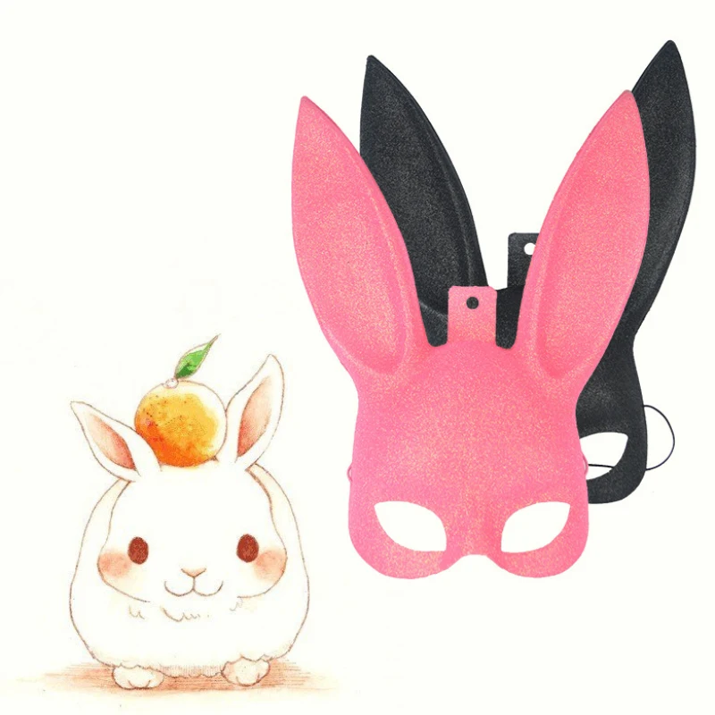 Dropshipping Cute Rabbit Mask Masquerade COS Party Show Props Halloween ...