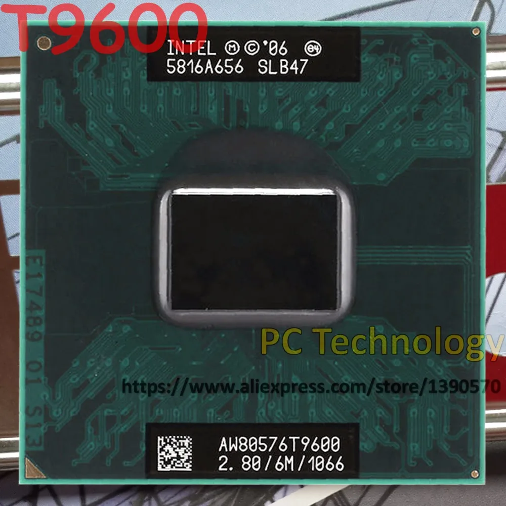 오리지널 T9600 인텔 코어 2 듀오 CPU T9600 6M 캐시 2.80GHz 1066MHz FSB 노트북 프로세서 ...