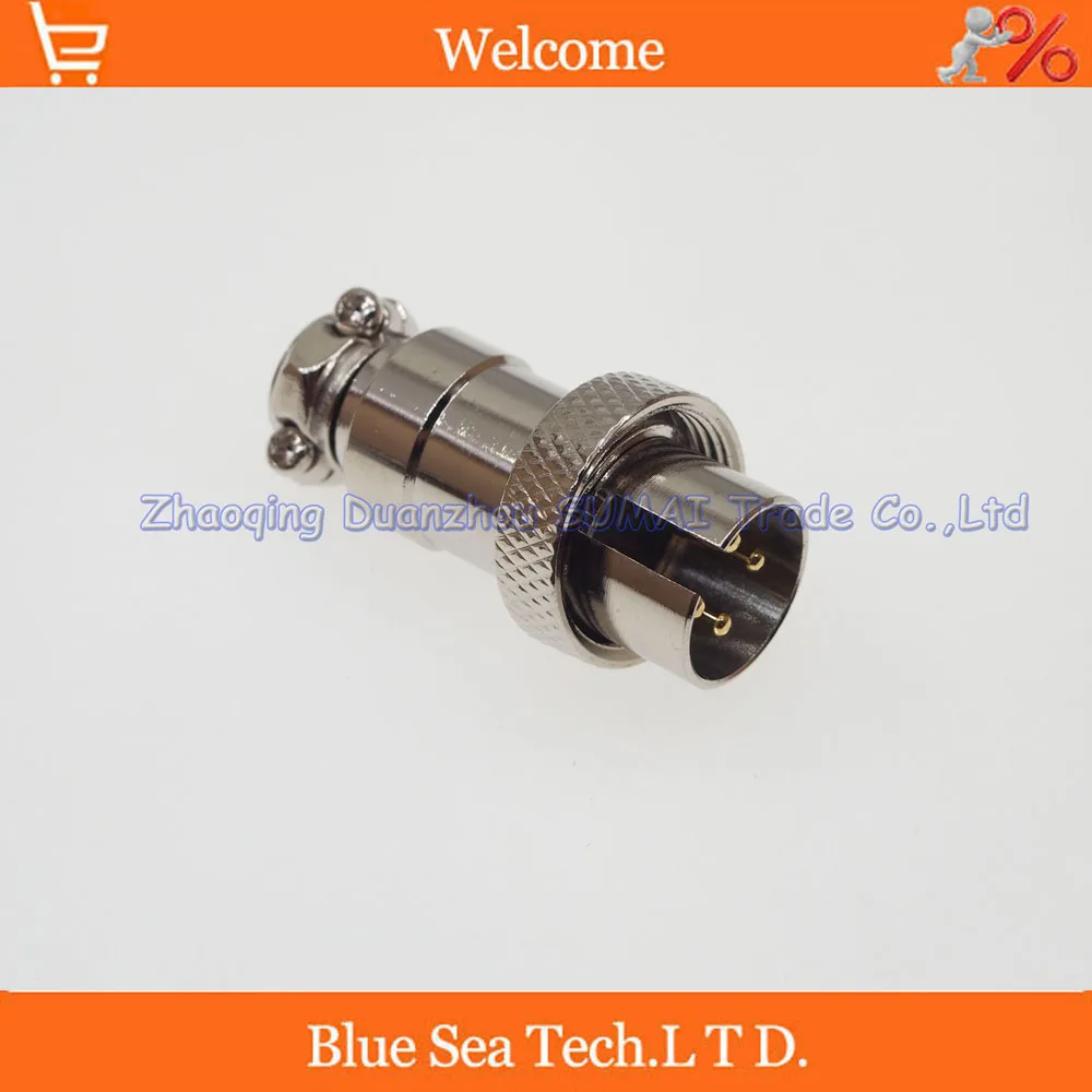 4 Pin 16mm Male Wire Panel Connector Kit Gx16 Plug For Aviation ...