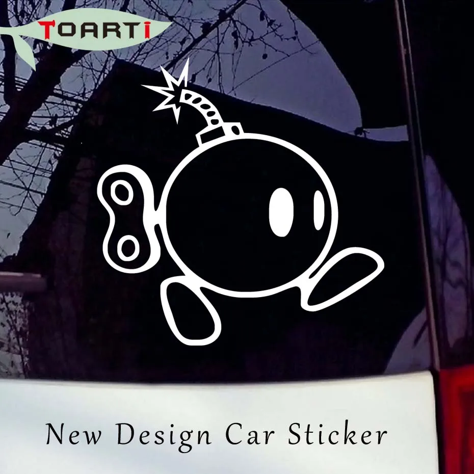 12*11CM Cute Bomb Funny Bumper Car Stickers Window Door Handle ...