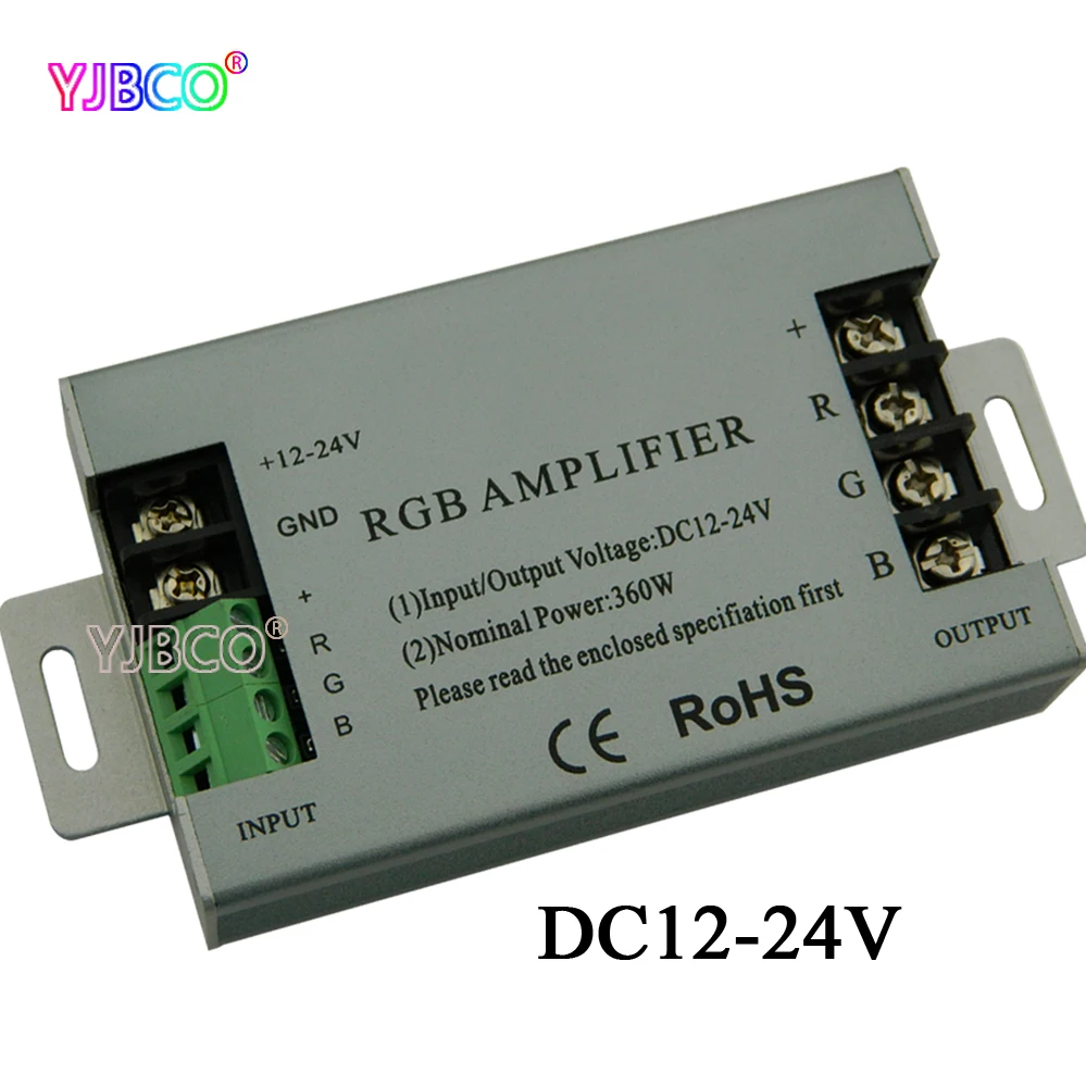 360W RGB led Amplifier controller DC12V-24V 30A Aluminum shell For RGB ...