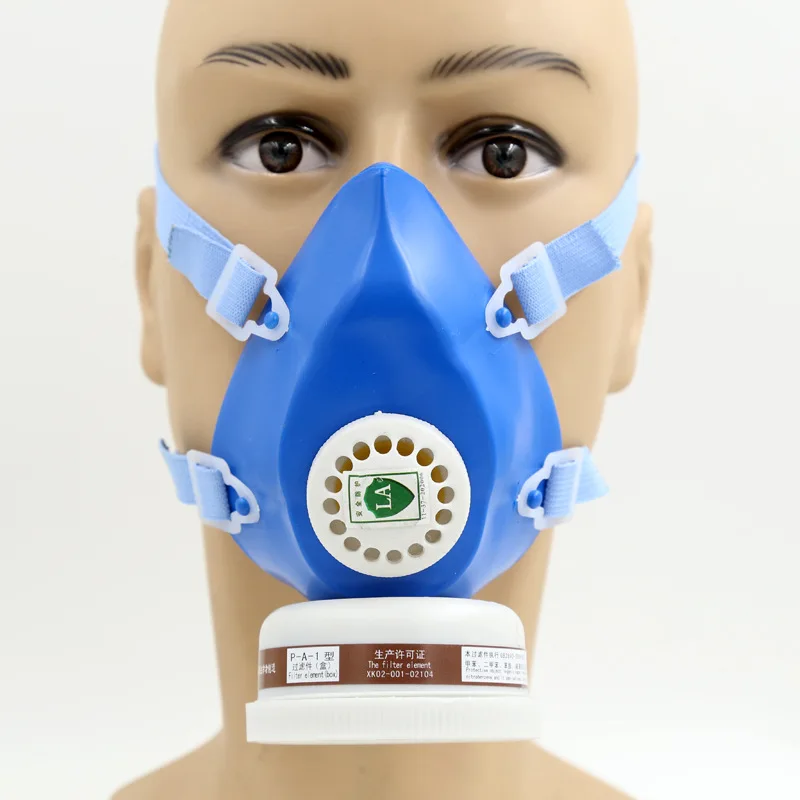 Half Face Industrial Gas Mask Respirator Painting Spraying Silicone ...